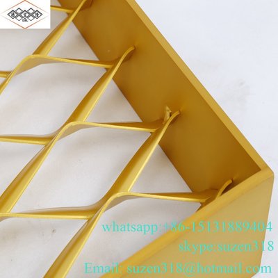 PVDF 3 layper gold exterior wall decoration aluminum expanded panel sheet
