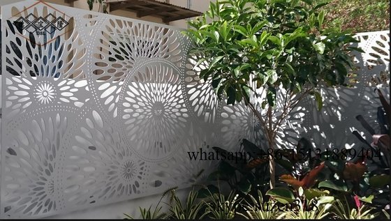 privacy garden powder coating room divider laser cut screens