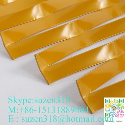 stretched anodized aluminum expanded metal mesh with gold color