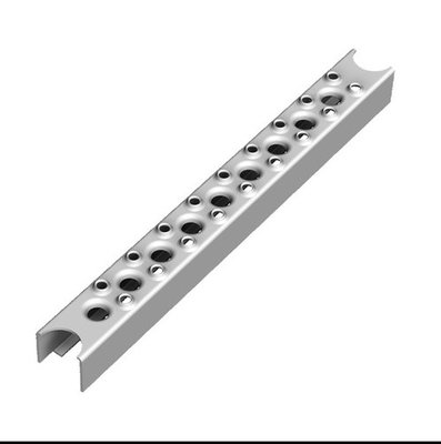 outside aluminum stair treads step ladder /  dimpled stainless steel ladder rung