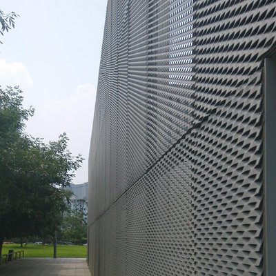 aluminum expanded metal mesh facade cladding systems for decoration