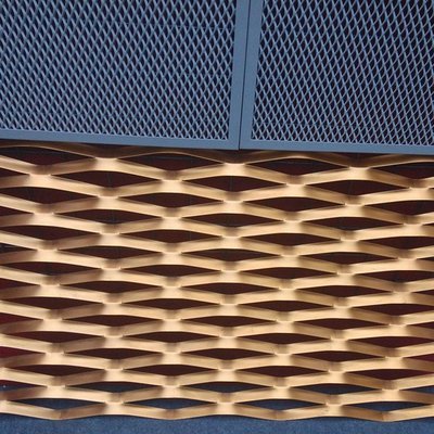aluminum expanded metal mesh facade cladding systems for decoration