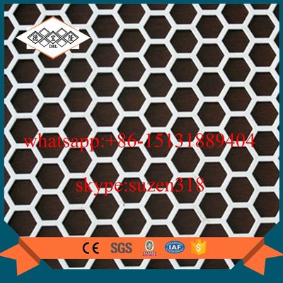 decorative hexagonal hole perforated aluminum metal sheet in UAE