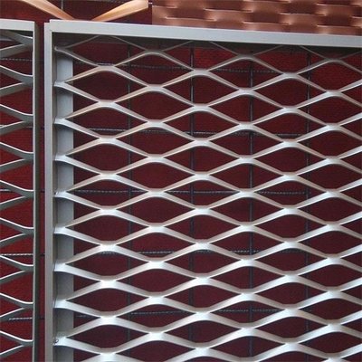 decorative trapezoid shape aluminum expanded metal mesh for out wall