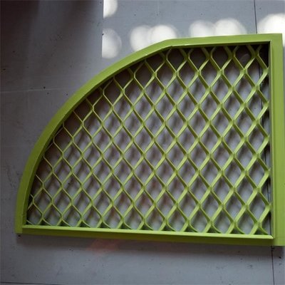 decorative trapezoid shape aluminum expanded metal mesh for out wall