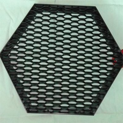 decorative trapezoid shape aluminum expanded metal mesh for out wall