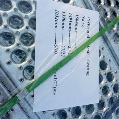 perforated O gratings for flooring and roof walkway gratings