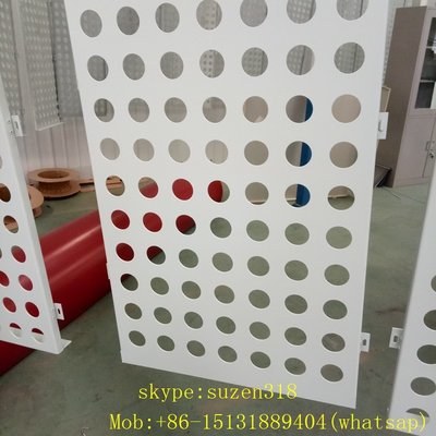 aluminum powder coating white perforated metal sheet panels for walls