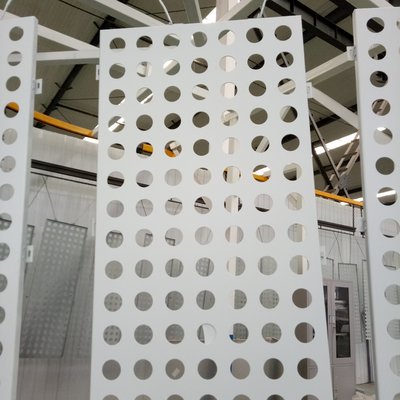 aluminium perforated round hole facade and ceiling panel  screen