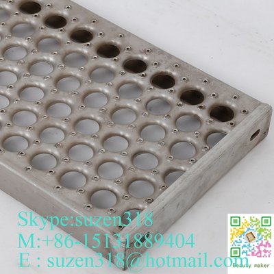 Aluminum perforated metal sheet Perf O Grip safety grip strut grating floor