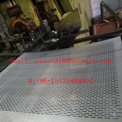 oval hole perforated aluminum metal sheet pattern / slotted hole type