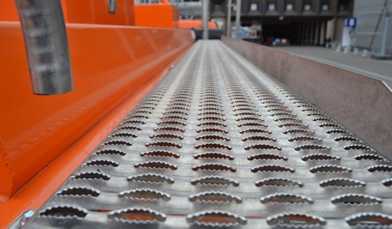 perforated aluminum metal steel grating  anti slip stairs