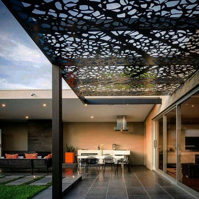 privacy garden powder coating room divider laser cut screens