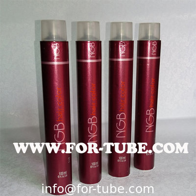 Collapsible Aluminum Cosmetic Tube for Hair Colorant
