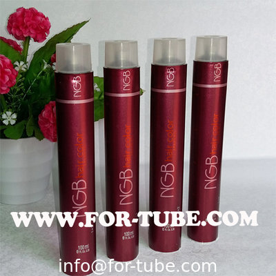Collapsible Aluminum Cosmetic Tube for Hair Colorant