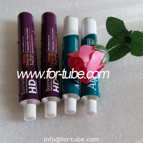 Empty cosmetic aluminum tube for agentina colorant cream