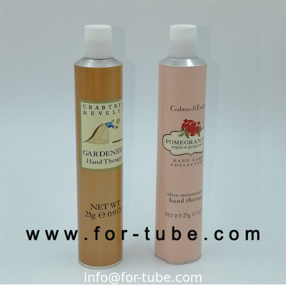 Aluminum Collapsible Tubes Cosmetic Packaging Flexible Aluminum Tube Hand Cream Tube 25mm Diameter Opening Membrane
