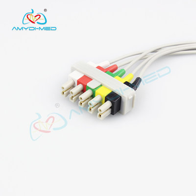 2018 High quality 5 lead snap ecg cable ,AHA eletronic cable