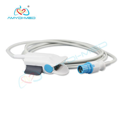 Hot sale adult finger clip SpO2 sensor for Drager with 7pin, 10ft cable