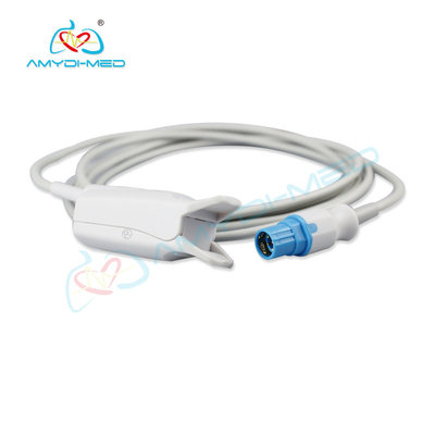 Hot sale adult finger clip SpO2 sensor for Drager with 7pin, 10ft cable