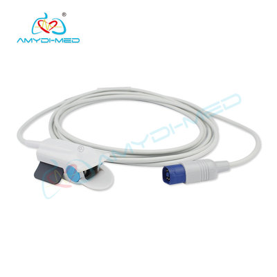 Reusable semicircle 8 pin spo2 sensor for neonate silicone wrap pulse oxygen spo2 probe