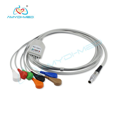 Biomedical 7 leads ekg cable with leads ,ecg cable for patient monitor