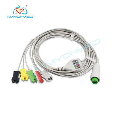 ECG cable with 5 clip lead wires for FUKUDA DENSHI Expert DS5400 patient monitor
