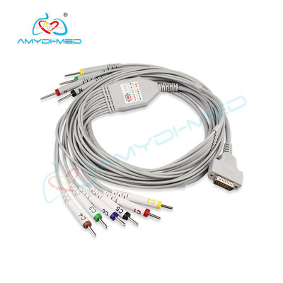 FUKUDA DENSHI DB15P ekg cable with leads ,ecg cable for patient monitor
