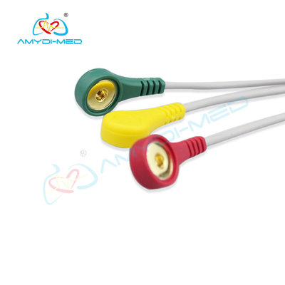 3 lead ecg cable and wire, 5 lead ecg cable wire,10 lead ecg cable
