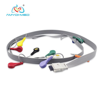 Snap ECG Cable With 10 Lead Leadwires For Patient Monitor IEC
