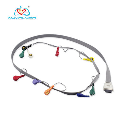 Snap ECG Cable With 10 Lead Leadwires For Patient Monitor IEC