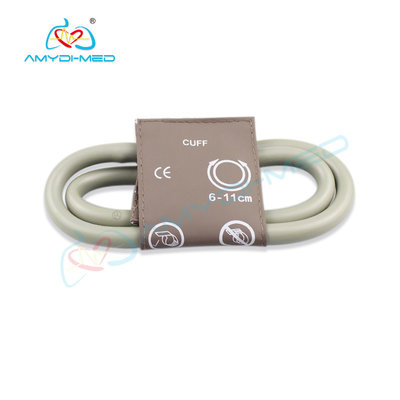 Reusable Neonate NIBP Single Tube Cuff Brown-Bladder PU Cuff