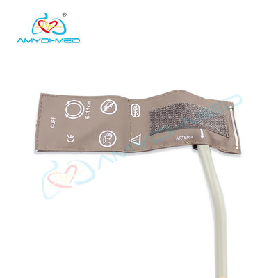 Reusable Neonate NIBP Single Tube Cuff Brown-Bladder PU Cuff