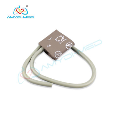 Reusable Neonate NIBP Single Tube Cuff Brown-Bladder PU Cuff