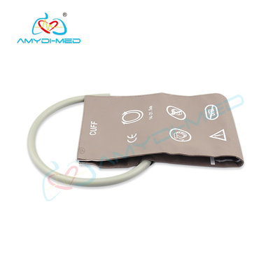High quality Reusable adult NIBP singel tube NIBP cuff, medical nibp,coffe