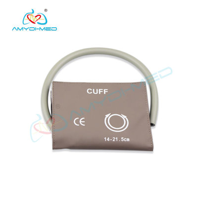High quality Reusable adult NIBP singel tube NIBP cuff, medical nibp,coffe