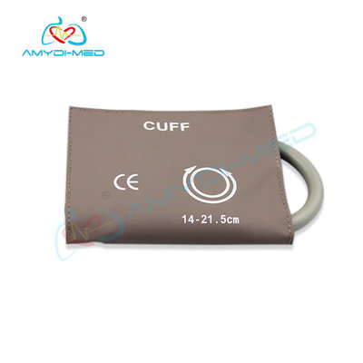 High quality Reusable adult NIBP singel tube NIBP cuff, medical nibp,coffe