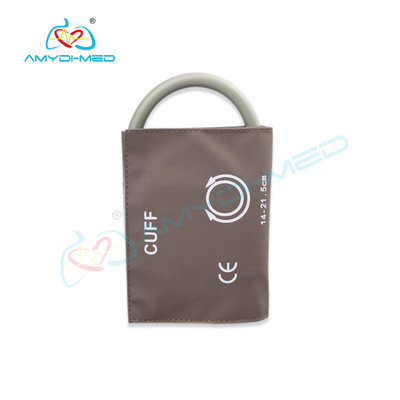 High quality Reusable adult NIBP singel tube NIBP cuff, medical nibp,coffe
