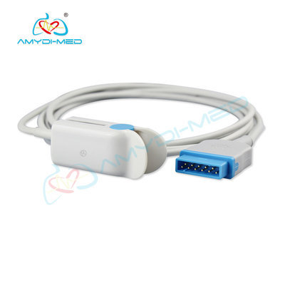 Reusable digital 9pin rectangular silicone wrap ADULT spo2 sensor/probe, medical SPO2 SENSOR TPU cable