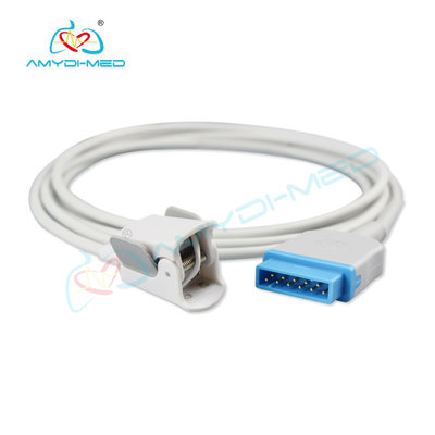 Reusable digital 9pin rectangular silicone wrap ADULT spo2 sensor/probe, medical SPO2 SENSOR TPU cable