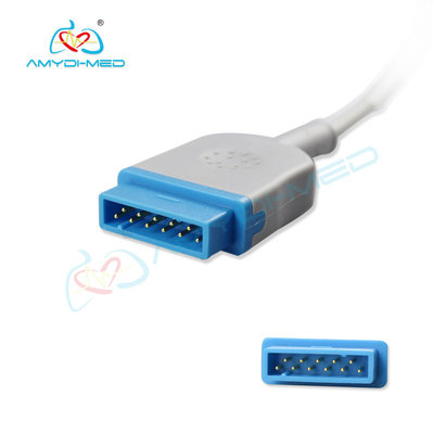 Reusable digital 9pin rectangular silicone wrap ADULT spo2 sensor/probe, medical SPO2 SENSOR TPU cable