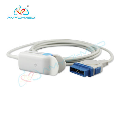 Reusable digital GE-OHMEDA 11pin ADULT spo2 sensor/probe, medical SPO2 SENSOR TPU cableISO 13485 Approved Adult Finger