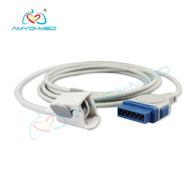 Reusable digital GE-OHMEDA 11pin ADULT spo2 sensor/probe, medical SPO2 SENSOR TPU cableISO 13485 Approved Adult Finger