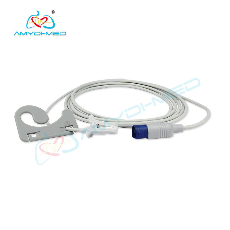 3Foot Medical Reusable Adult Veterinary Tongue /Ear Clip SpO2 Sensor Probe 3m 8pin M4735A