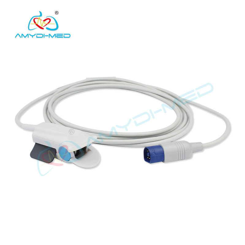 Reusable semicircle 8 pin spo2 sensor for neonate silicone wrap pulse oxygen spo2 probe