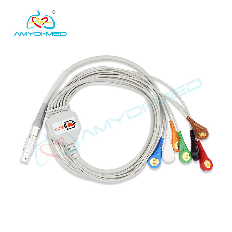 Biomedical 7 leads ekg cable with leads ,ecg cable for patient monitor
