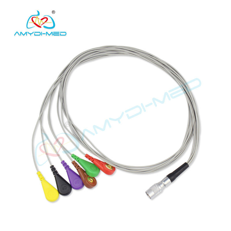 Shenzhen One-piece series Holter Recorder ECG Patient Cable withe 4/6 leads