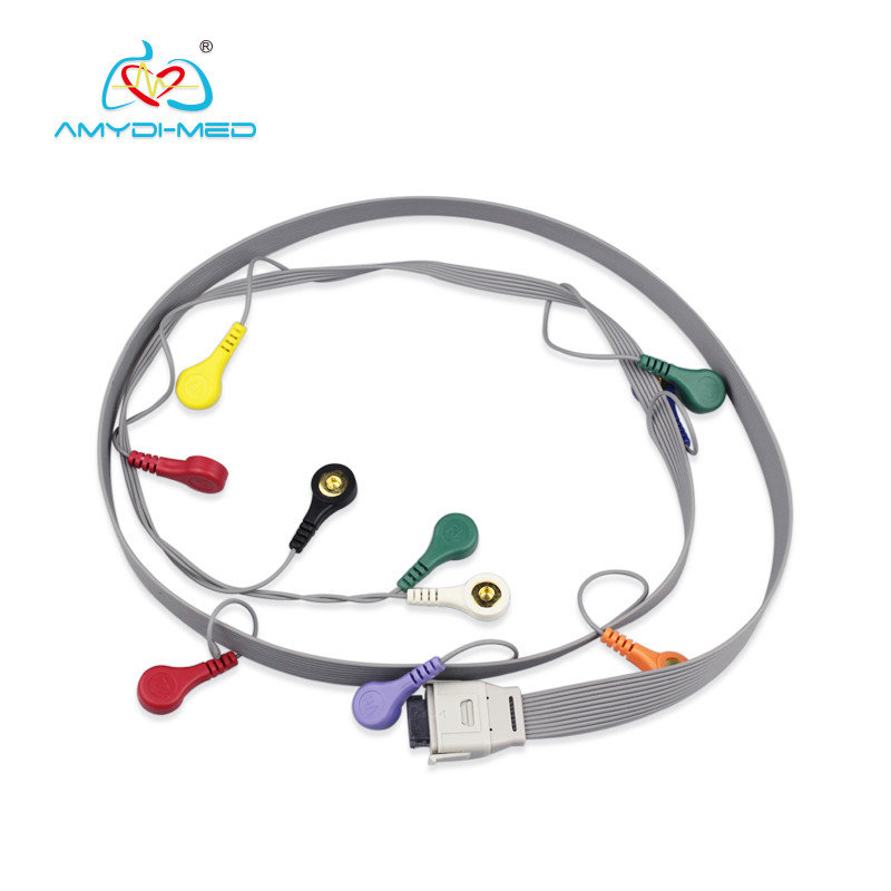 Snap ECG Cable With 10 Lead Leadwires For Patient Monitor IEC