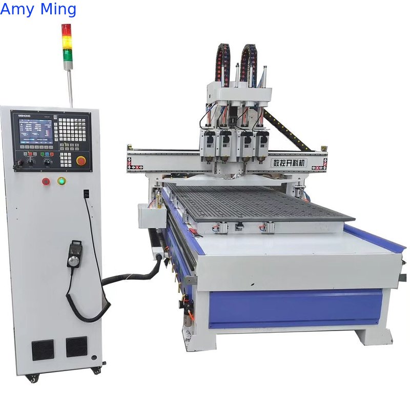 Pneumatic cnc router 1325 multi function three head woodworking cnc 3D Wood Carving Machine for doors furniture