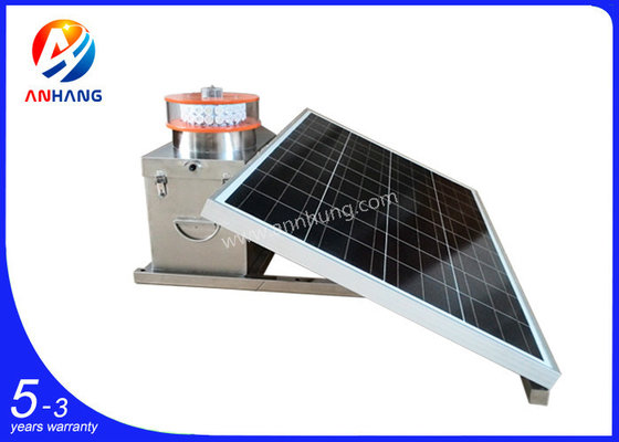 AH-MS/A Medium intensity Solar powered LED obstacle light/LED solar air obstruction light for building/GSM tower/windtur